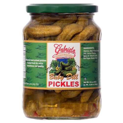 gabriela baby dill pickles - 24 oz -- 12 per case – Dollaritem.com