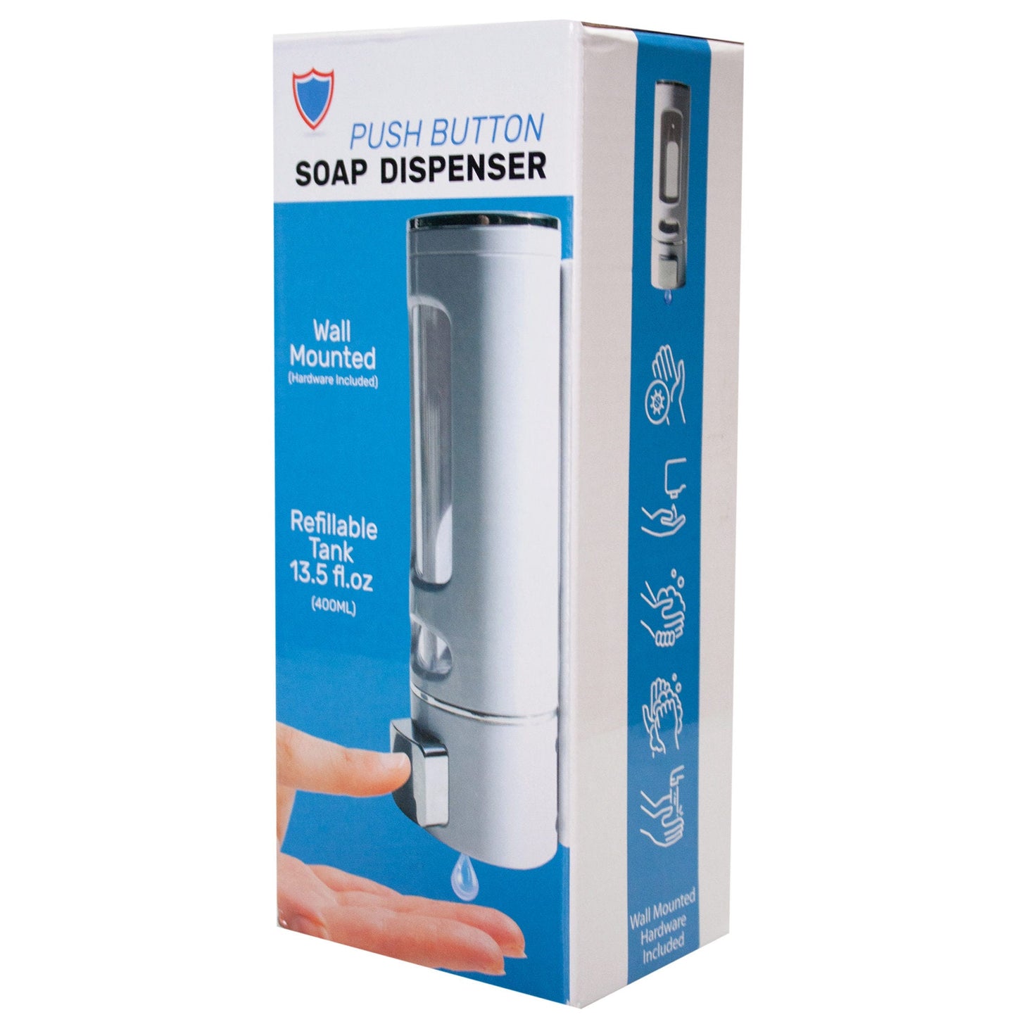 push button wall soap dispensers -- 6 per box – Dollaritem.com