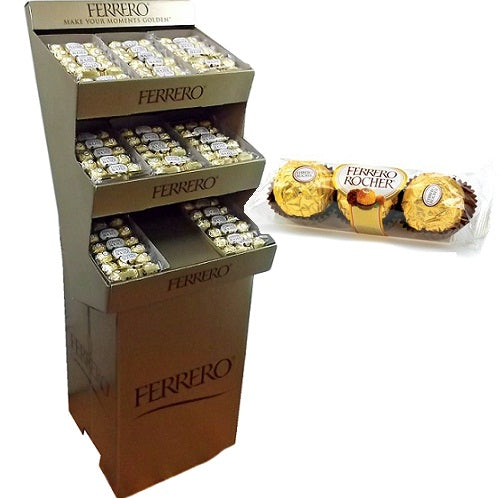 ferrero rocher display 3pc hazelnut choc -- 96 per case – Dollaritem.com
