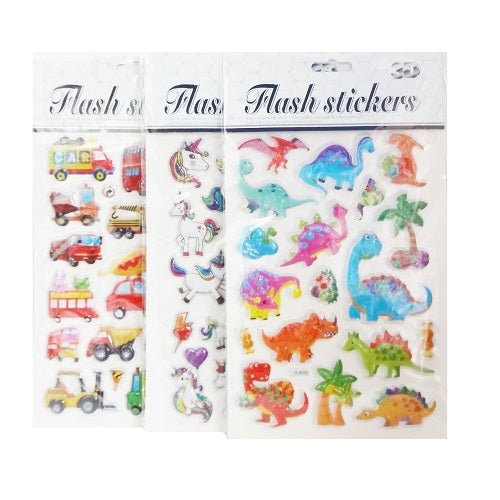 stickers 3d animals asst -- 12 per box – Dollaritem.com